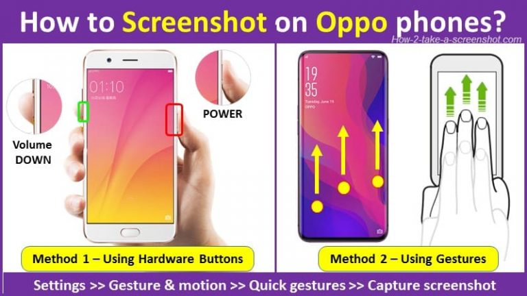 How to take a screenshot on Oppo phone? A, R, Find, F1, Joy Series
